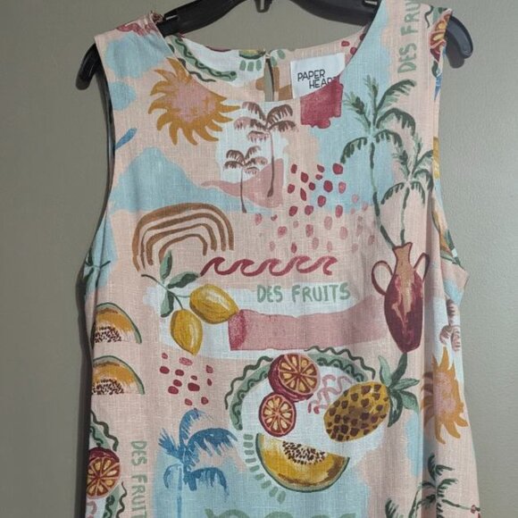 Paper Heart | Dresses | Paper Heart Xl Linen Blend Short Sleeve Summer ...
